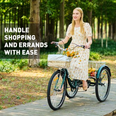 "26"" Urban Commuter Adult Tricycle, 7 Speed, Dual Chains, Three Wheel ...