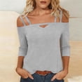 cfhntfmh Cold Shoulder Tops for Women Short Sleeve Cute Summer Beach ...