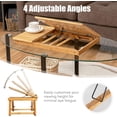 Adjustable Bamboo Laptop Desk - Tilting Top with Drawer & Heat-Vent ...