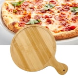Bamboos Wooden Large Pizza Paddle Pizza Peel Round Wooden Pizza Serving ...