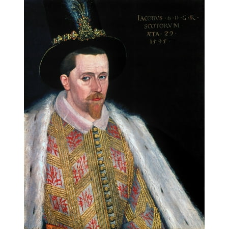King James I Of England. /N(1566-1625). King Of England, 1603-25. Oil ...