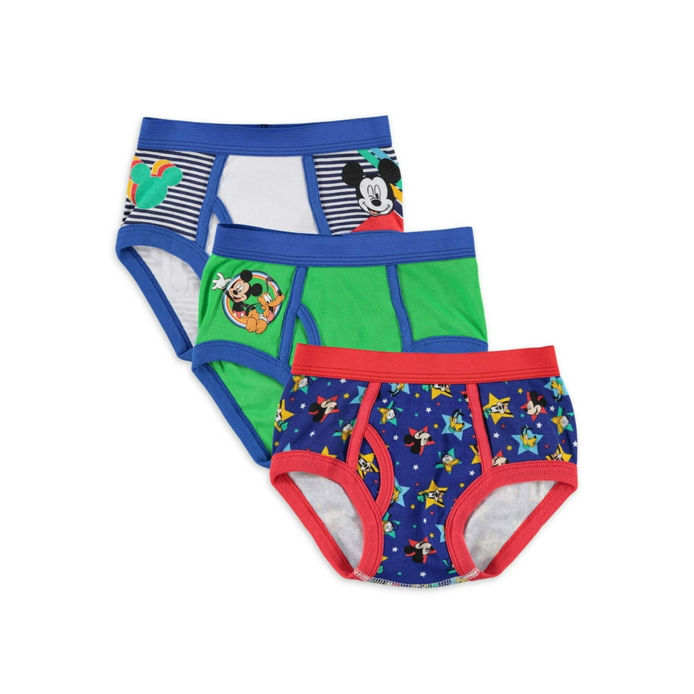 Mickey Mouse - Mickey Mouse Toddler Boys' Brief Underwear, 3 Pack ...