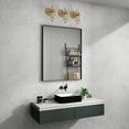 36x36 Inch Rectangular Aluminum Framed Wall Bathroom Vanity Mirror in ...