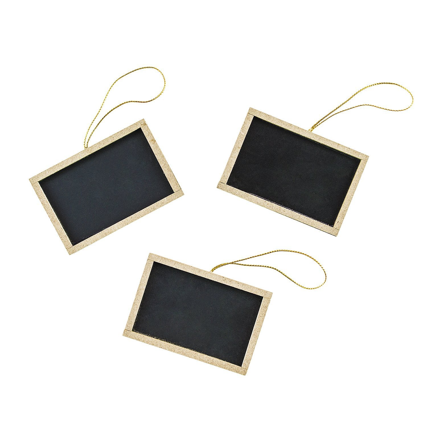 Mini 2" x 3" Wooden Rectangle Hanging Chalk Blackboards (12 Pack) by ...