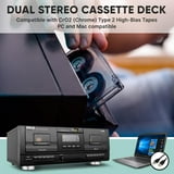 Clear Audio Dual Stereo Cassette Tape Deck MP3 Music Converter CrO2 ...