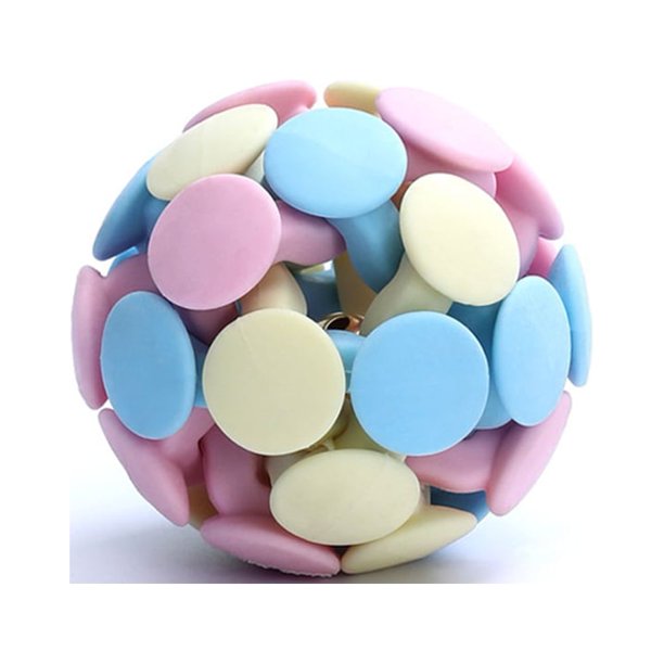 Tpr Bell Ball Toy Three-color Braided Squeak Funny Pet Puppies Dogs Cat ...