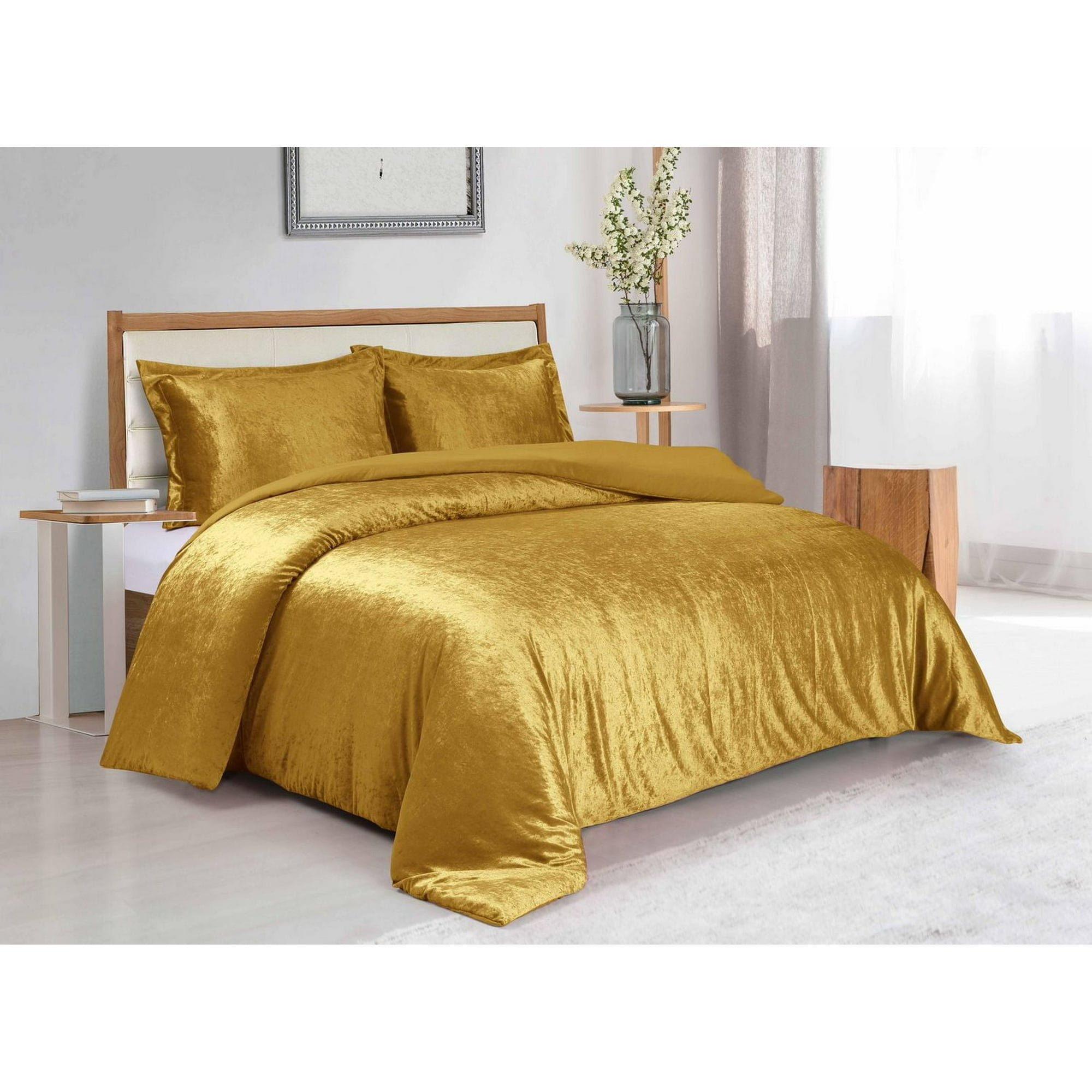Click here for Swift Home Solid Crushed Velvet Duvet Cover Set prices