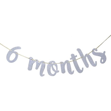 6 Months Banner Sign for 1/2 Birthday Garland Baby Shower Birthday ...