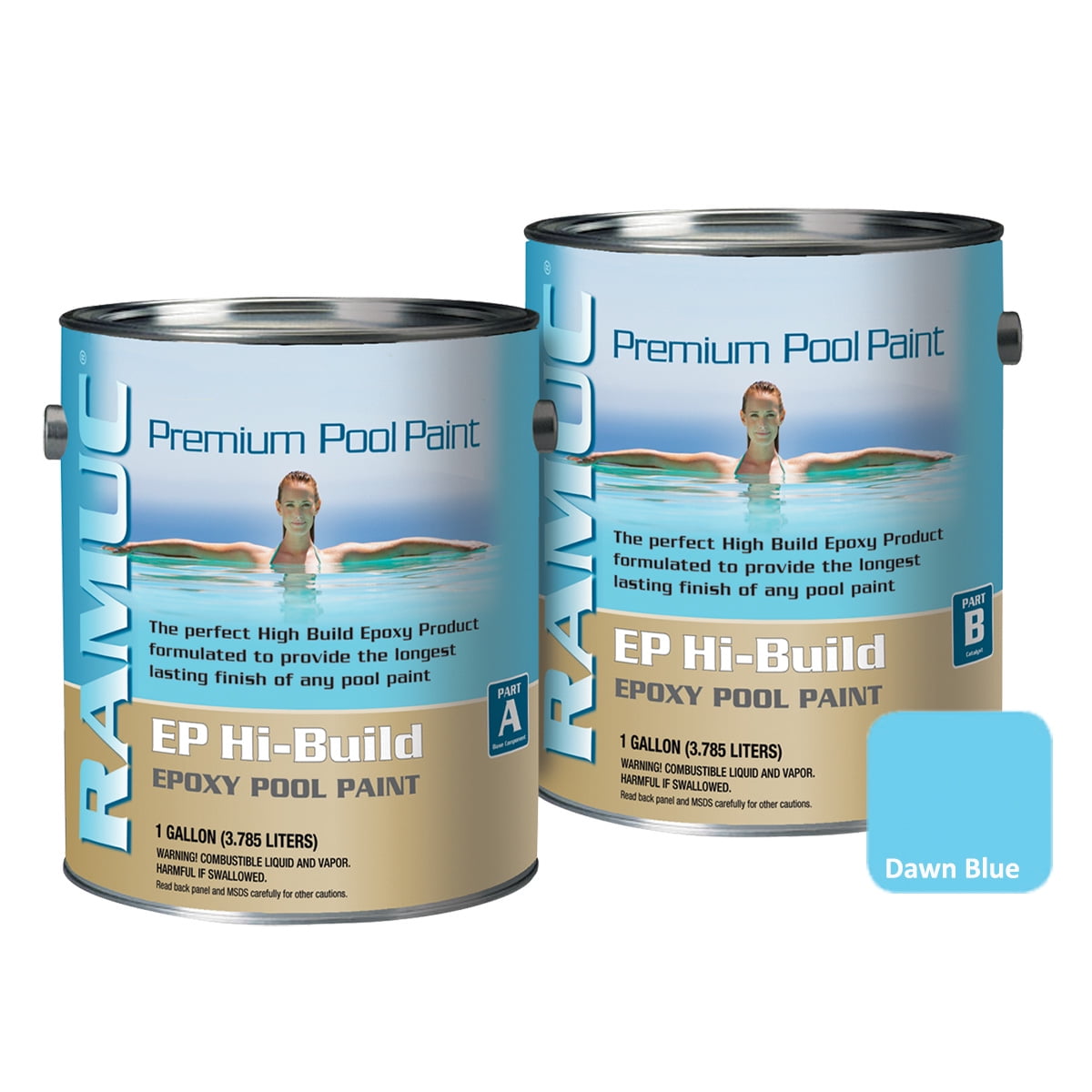 Ramuc Hi Build 2 Epoxy Paint Kit - Dawn Blue - Walmart.com