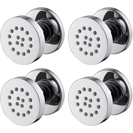 Chrome side nozzles Adjustable brass body shower Round nozzle spray ...