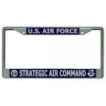 212 Main Air Force Strategic Air Command Chrome License Plate Frame, 6 ...