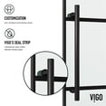 VIGO Elan 56 to 60 in. W x 74 in. H Sliding Frameless Shower Door in ...