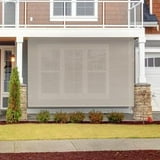 Keystone Fabrics Premium Motorized Outdoor Patio Sun Shade 8ft Wide ...