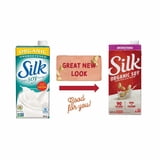 Silk Organic Soy Milk Alternative, Unsweetened, Dairy Free, Shelf ...