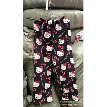 Christmas Pants Sanrio Hello Kitty Kuromi Anime Pajama Pants Winter ...