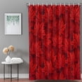 Bathroom Shower Curtain Canada Day Red Maple Leaves Waterproof Shower ...