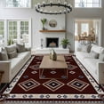Brown Boho Area Rugs 5'x7', Washable Small Throw Rugs for Laundry Room ...