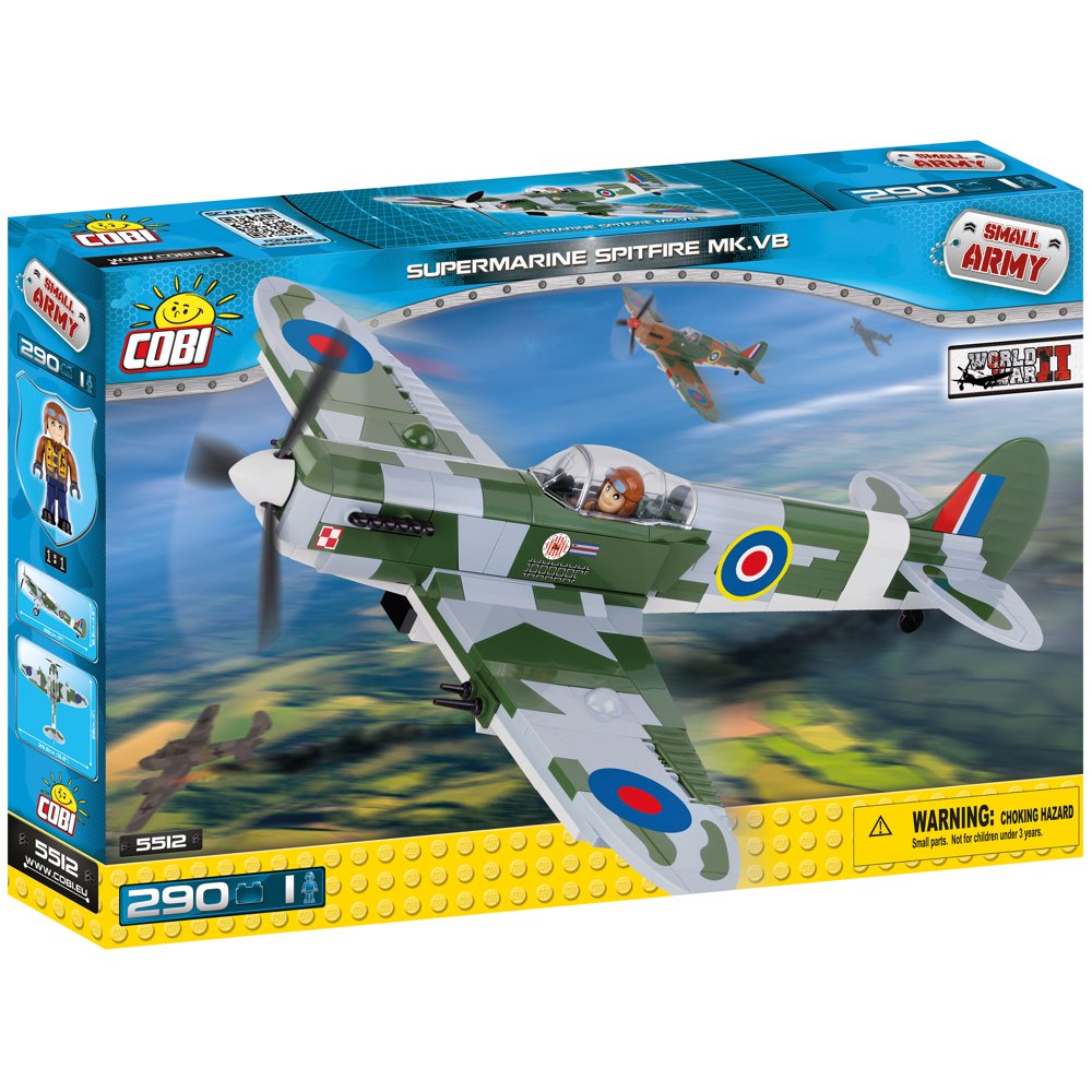 COBI 290 pcs Small Army Supermarine Spitfire Mk. V - Walmart.com ...