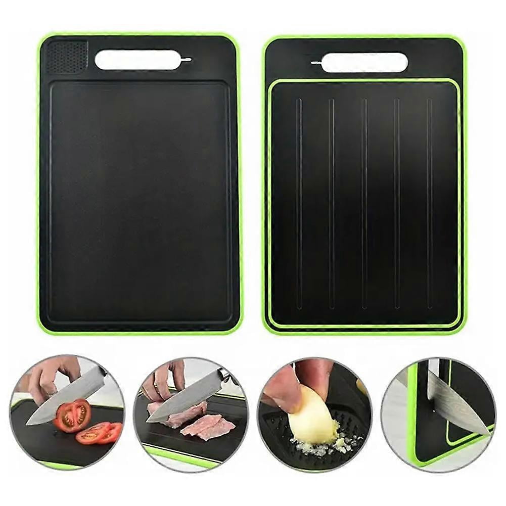 4 in 1 Cutting Board Defroster Knife Sharpener, Kitchen Double Sided ...