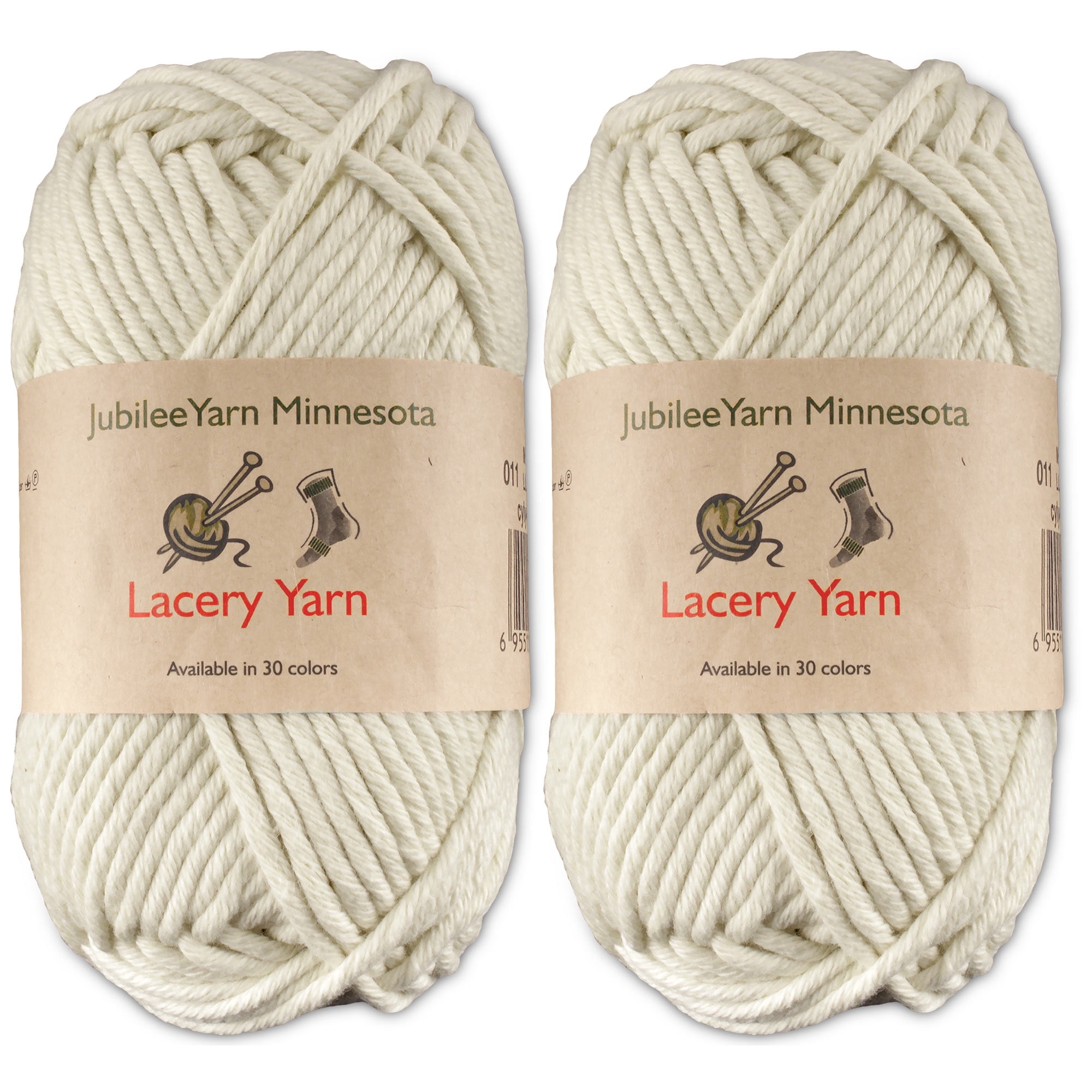 Bulky Weight Lacery Yarn 100g - 2 Skeins - 100% Cotton - Milkyway ...