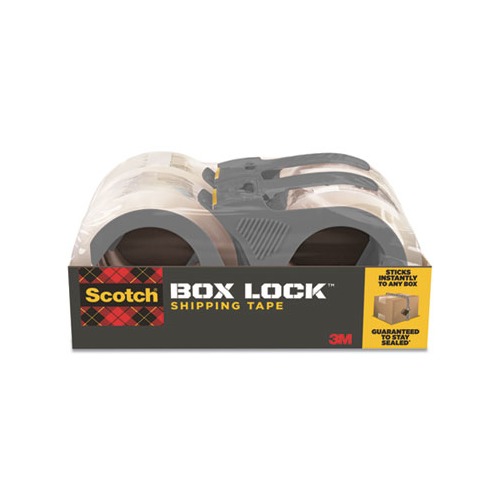 Box Lock Shipping Packaging Tape 3" Core, 1.88" x 54.6 yds, Clear, 4 ...