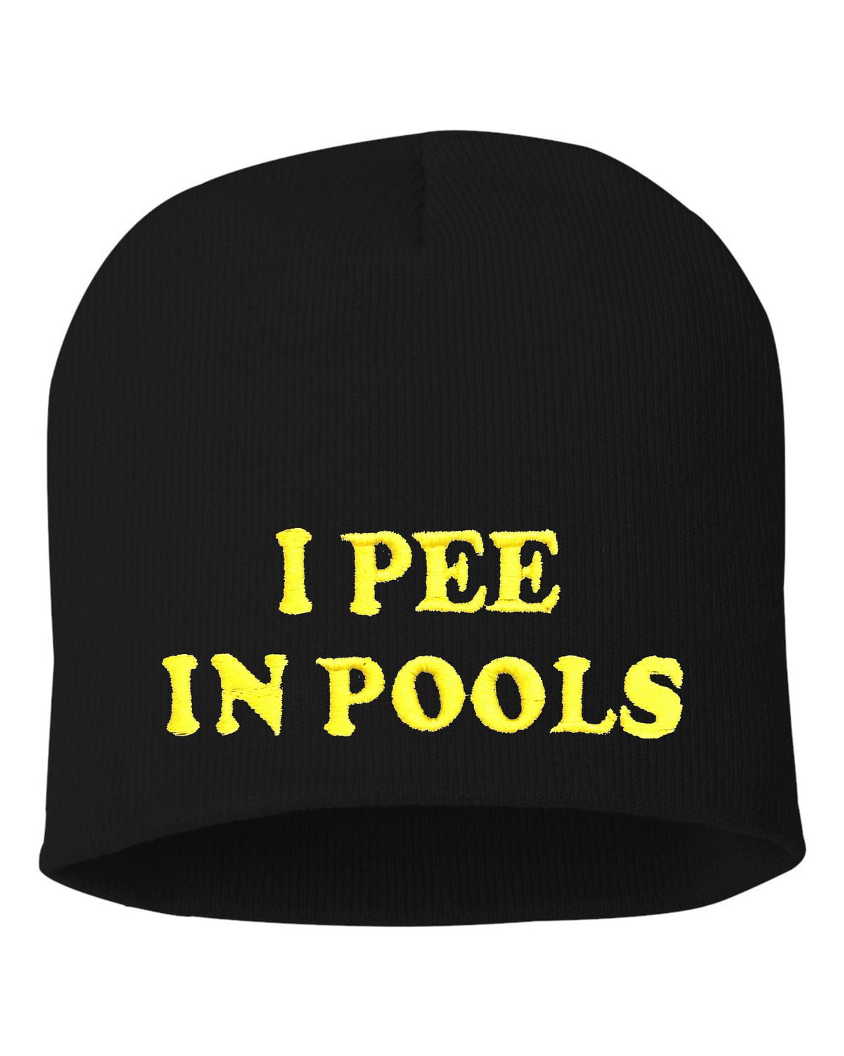 Adult I Pee In Pools Embroidered Knit Beanie Cap - Walmart.com