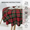 Christmas Round Tablecloths 70 Inches Winter Red and Green Plaid ...
