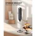 Milk Frother Hanheld with Stand, Electric Coffee Frother, Battery ...