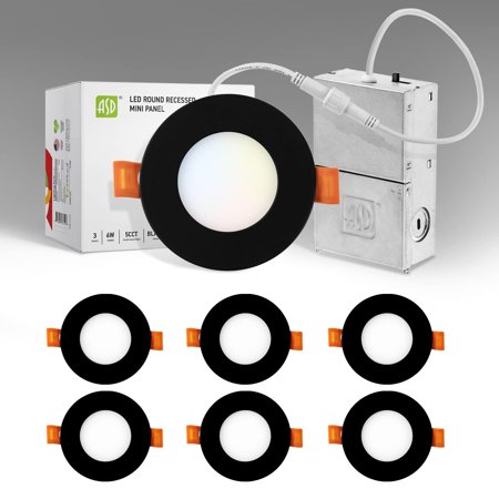 ASD Ultra Thin 3 Inch LED Recessed Light, 5 ccT 2700K-5000K Selectable ...