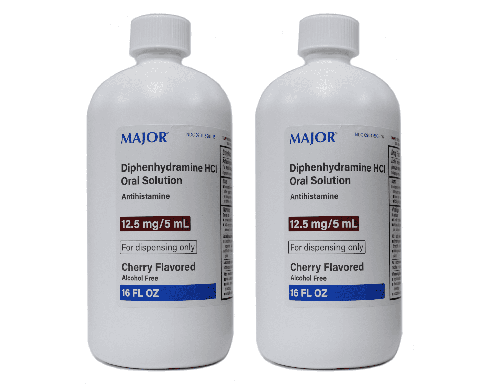 Major Diphenhydramine HCI 12.5mg/5 mL Oral Solution, Cherry, 16 Ounce ...