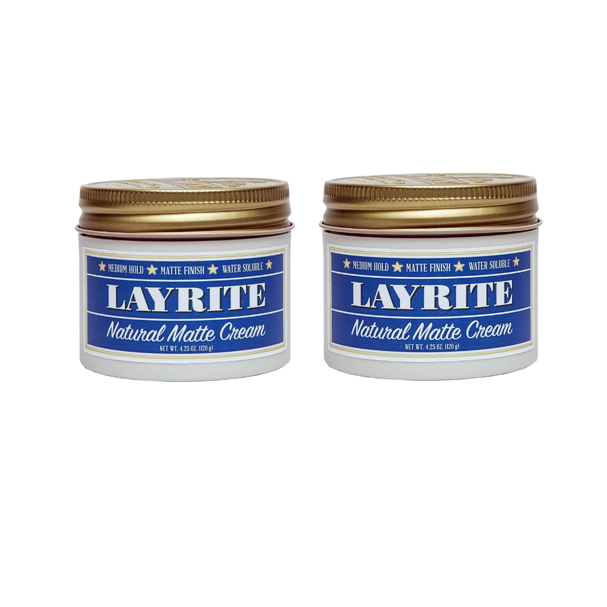 Layrite Natural Matte Hair Cream Pomade for Men, 4.25 Oz (2 Pack ...
