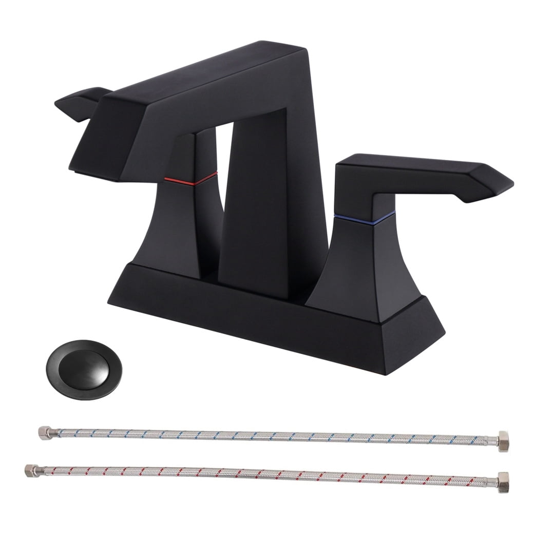 4 Inches Two Handle Heavy Duty Bathroom Faucet, Modern Style Vanity ...