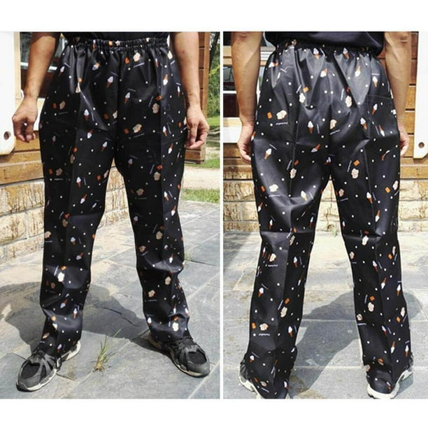Chef Pants Uniform Cargo Baggy Pants chef work pants black Kitchen Work ...