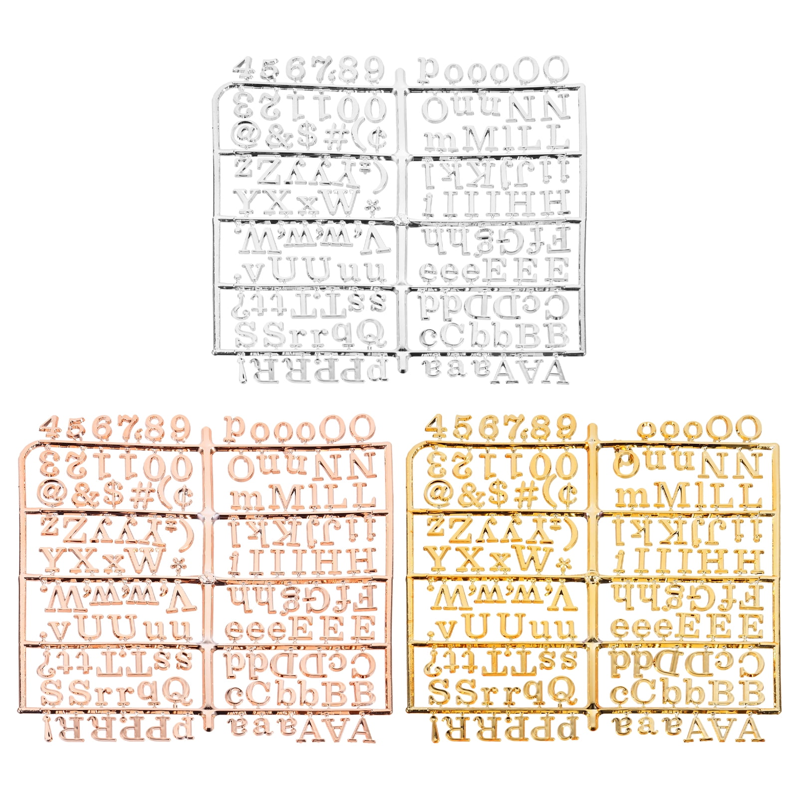 3 letras para tablero de fieltro, letras de plástico, números, símbolos ...