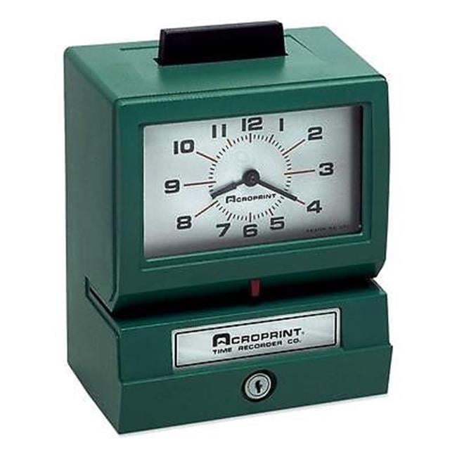 Acroprint Time Recorder 011070400 Model 125 Analog Manual Print Time ...