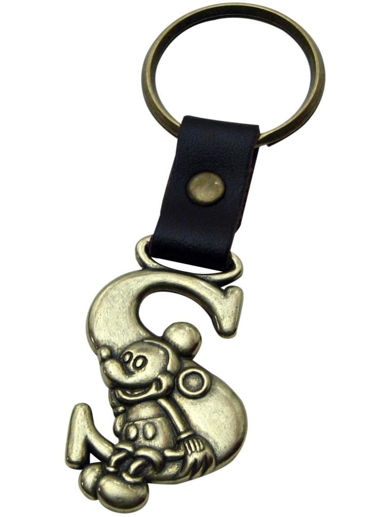 Mickey Mouse Letter S Brass Key Chain - Walmart.com