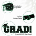 Green Glittery Class of 2026 Graduation Signs – 10-Piece Set with ...