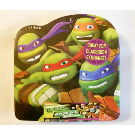 Teenage Mutant Ninja Turtles Valentines Cards (16 Count) and Keepsake ...