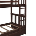 Euroco Pine Wood Bunk Bed With Storage 2 Drawers Twin Over Twin Bunk