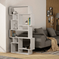 White Geometric Bookcase - Walmart.com