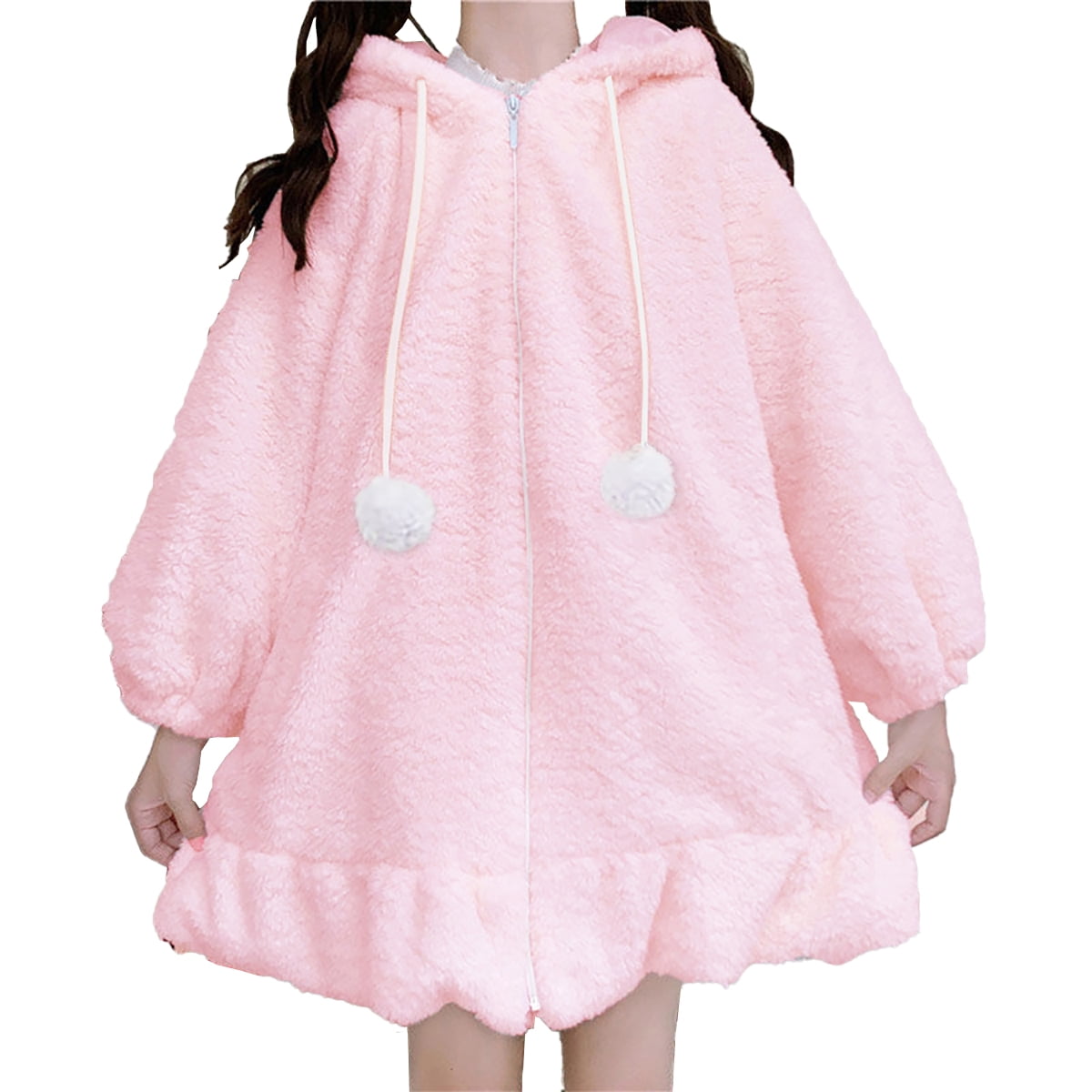 Langwyqu Kawaii Anime Bunny Ear Hoodies For Women - Walmart.com