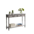 Room Designs Console Table Washed Oak Traditional Rectangle - Walmart.com