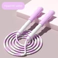 Adjustable Jump Rope with Knots, Purple Bamboo Handle, for Physical ...