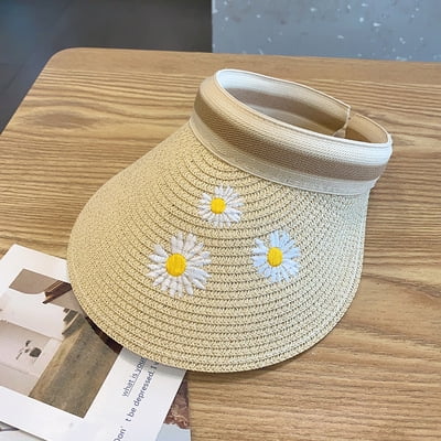Summer Empty Straw Hat Duck Tongue Hat Female Beach Outdoor Sun Beach ...