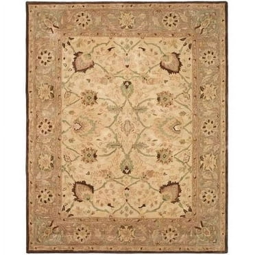 SAFAVIEH Anatolia Venice Traditional Wool Area Rug, Ivory/Brown, 3' x 5 ...