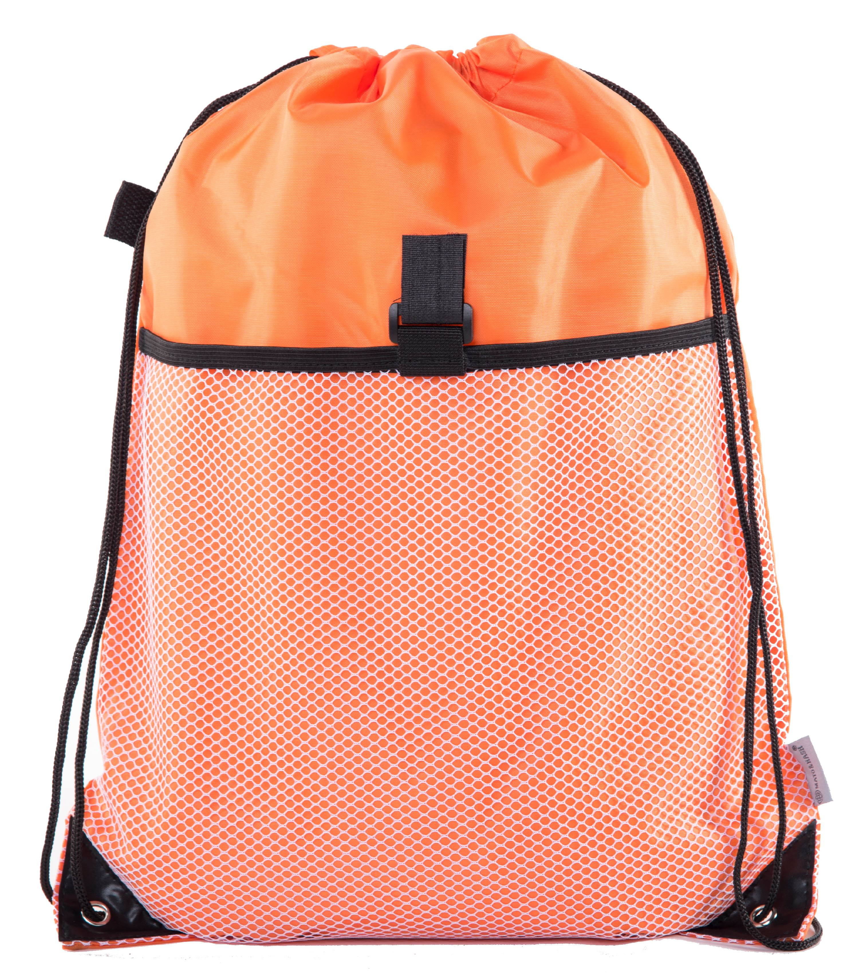 Mato & Hash Drawstring Cinch Bag Backpack With Mesh Pocket Polyester ...