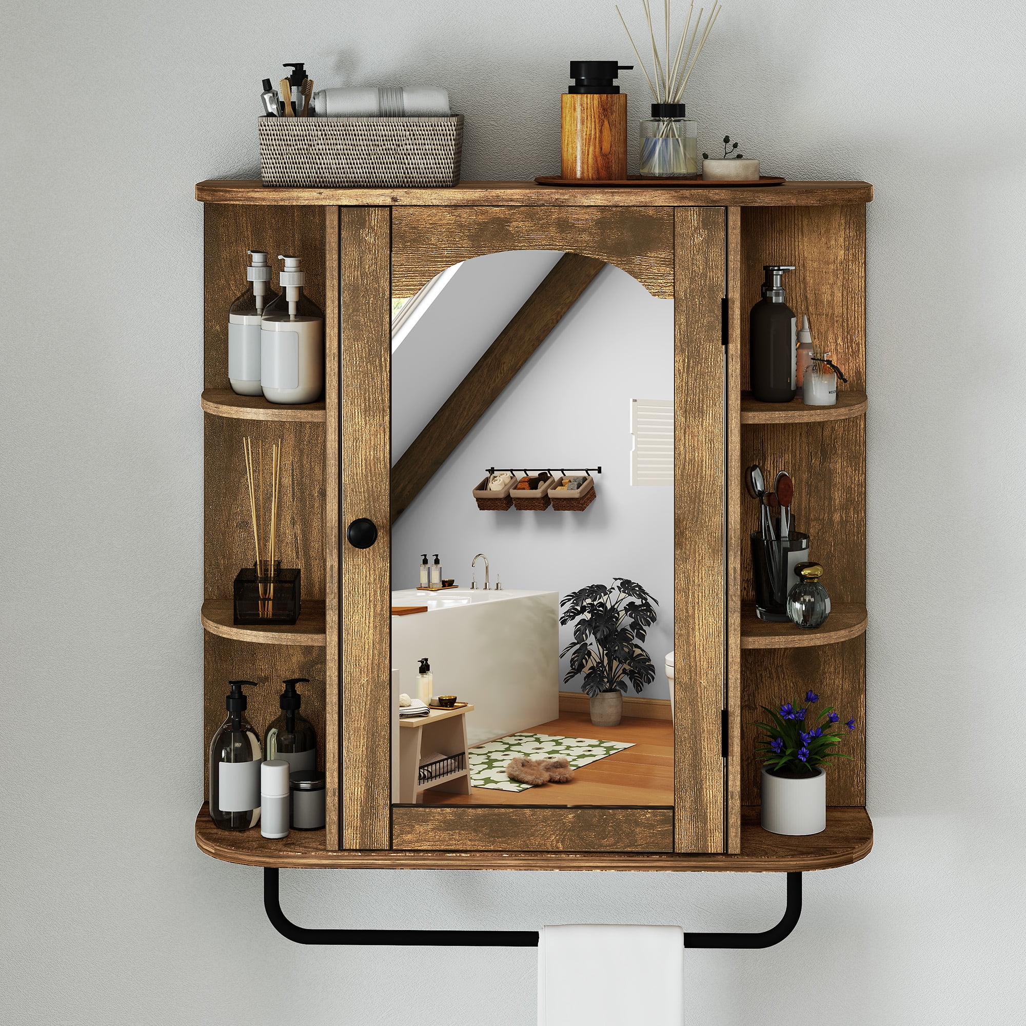 Click here for Dextrus 26 Wall Mounted Medicine Cabinet With Mirr... prices