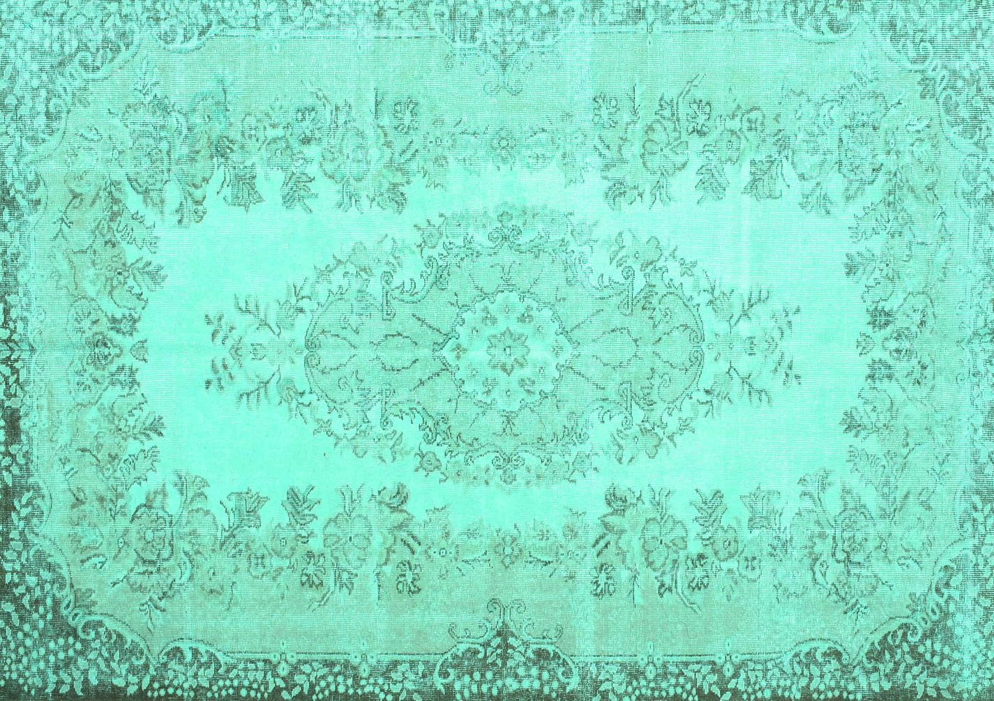 Ahgly Company Machine Washable Indoor Rectangle Persian Turquoise Blue ...