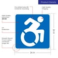 New York Handicap Parking Sign, Accessible Graphic Only Sign, - Walmart.com