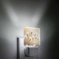White Dandelion Plant Plug-in LED Night Lights Spring Leaf Auto Dusk-to ...
